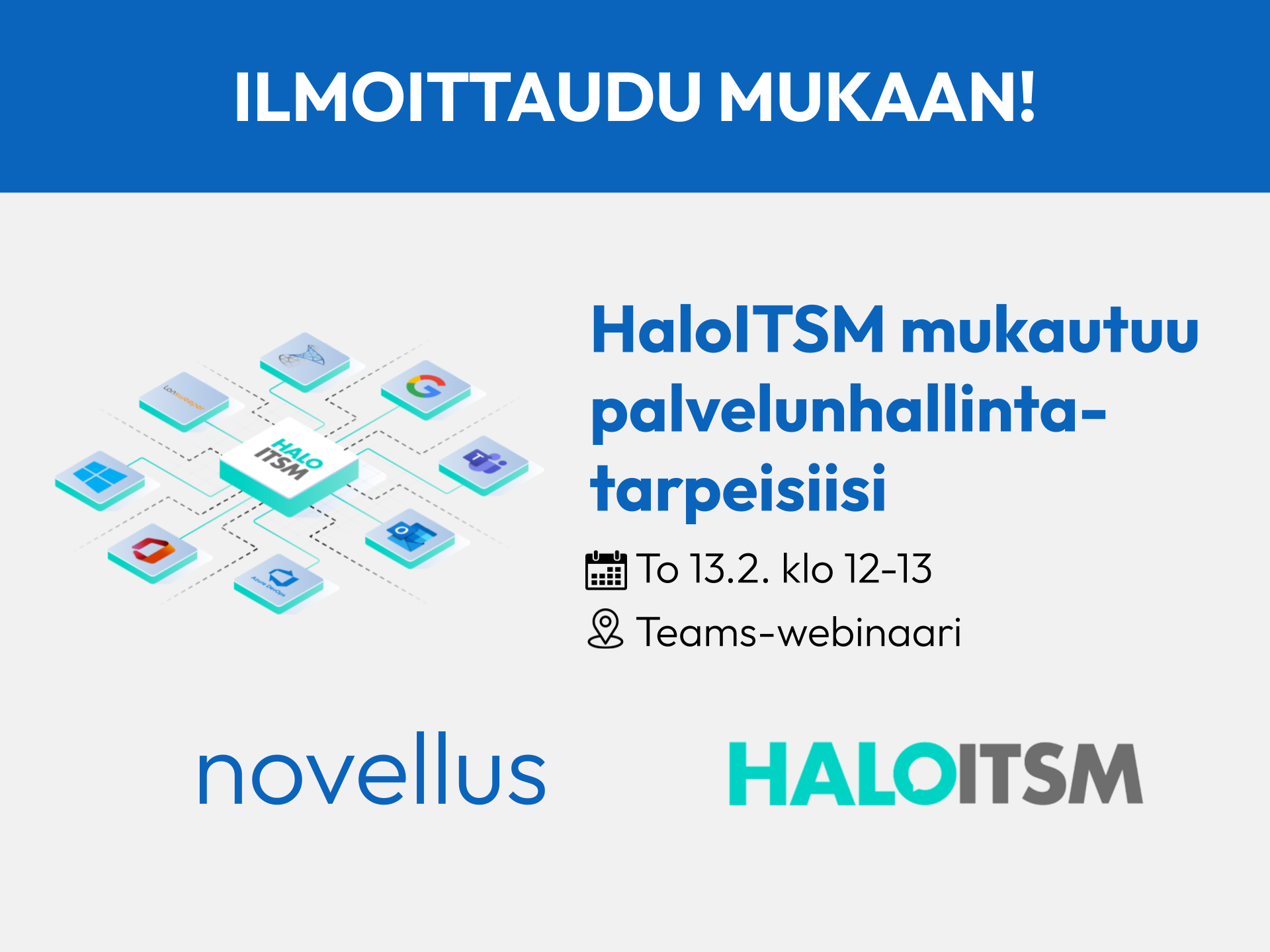 HaloITSM webinaari 13.2.2025